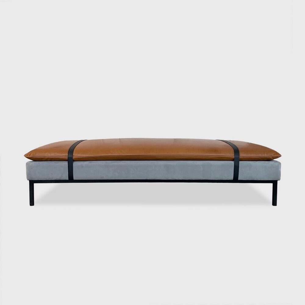 Atlantic Bench | Jamie Stern Design | Upholstered Strapped Bench