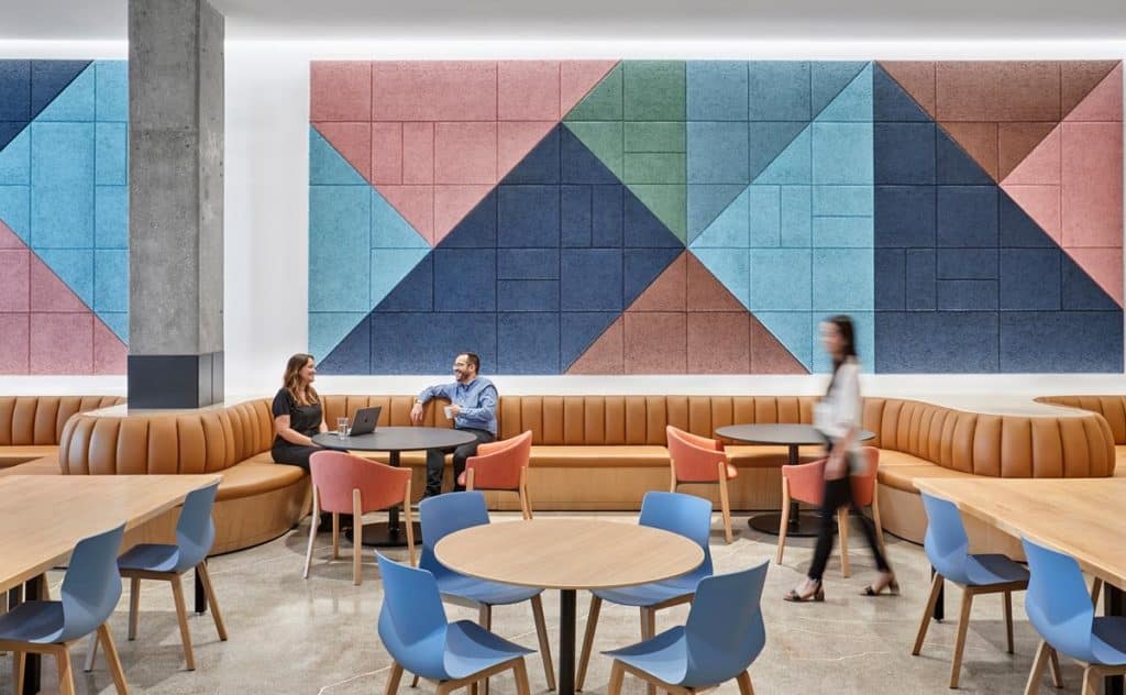 Curved Corporate Banquette - Jamie Stern Design - Custom Furniture