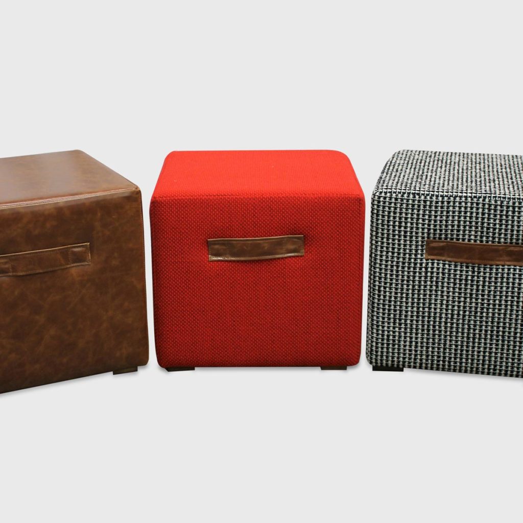 Drake Ottoman with Handles | Jamie Stern Design